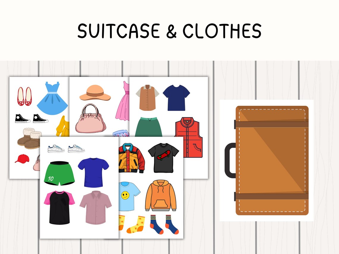 Suitcase Game for Kids, Travel Game Printable, Pretend Play Packing ...