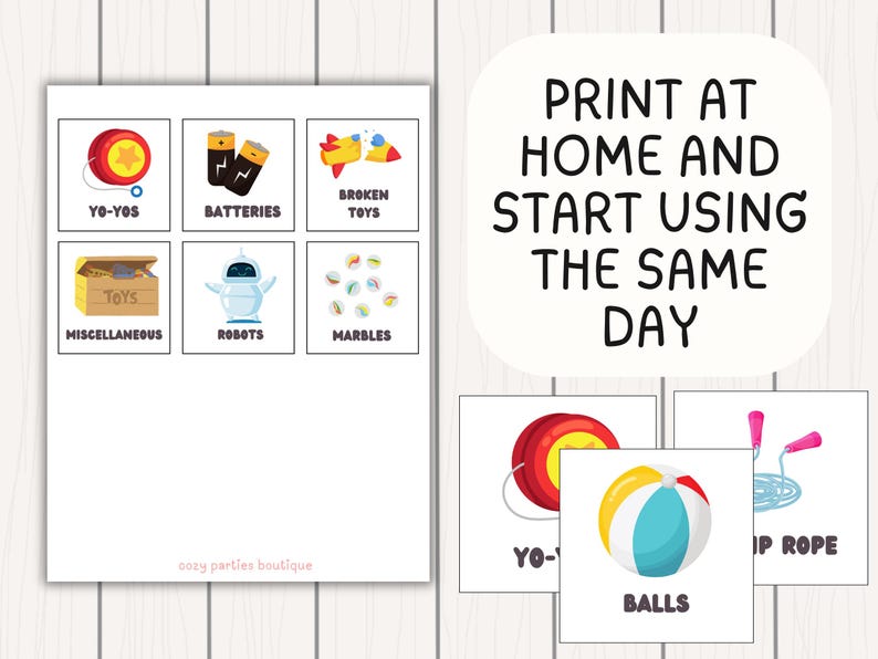 Printable Toy Bin Labels | Toy Storage Labels for Playroom & Classroom ...