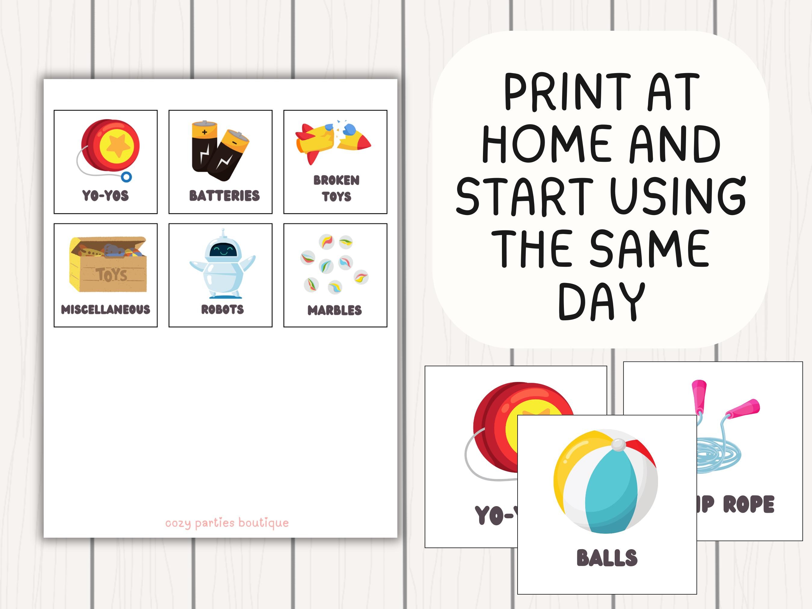 Printable Toy Bin Labels | Toy Storage Labels for Playroom & Classroom ...