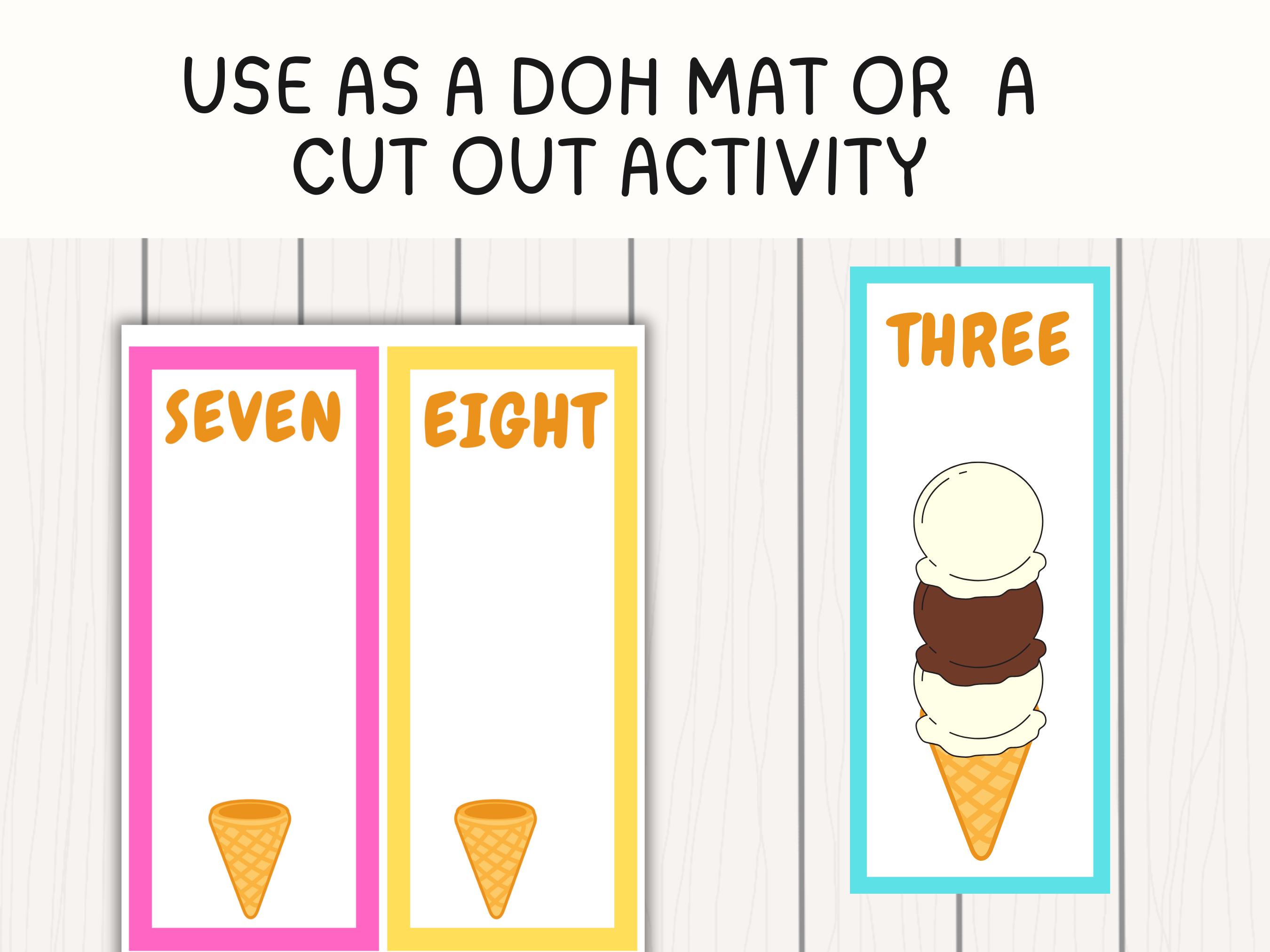 Printable Play Dough Mats Ice Cream Theme Montessori Play Dough ...