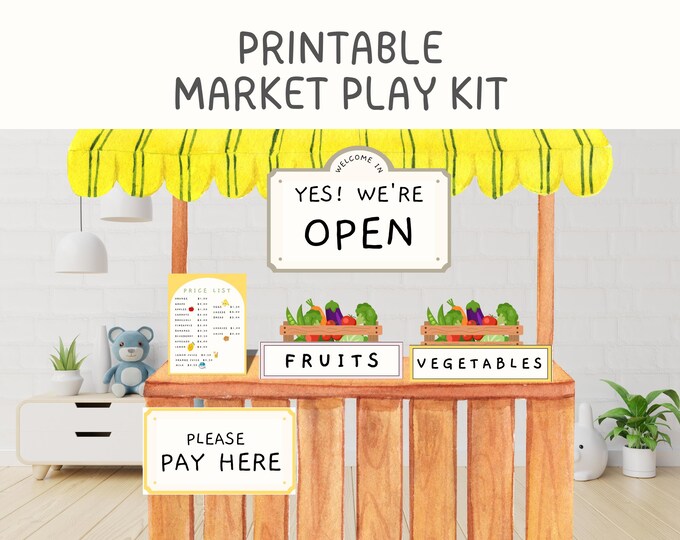 Pretend Play Apple Market Kit for Preschool | Dramatic Play Printable ...