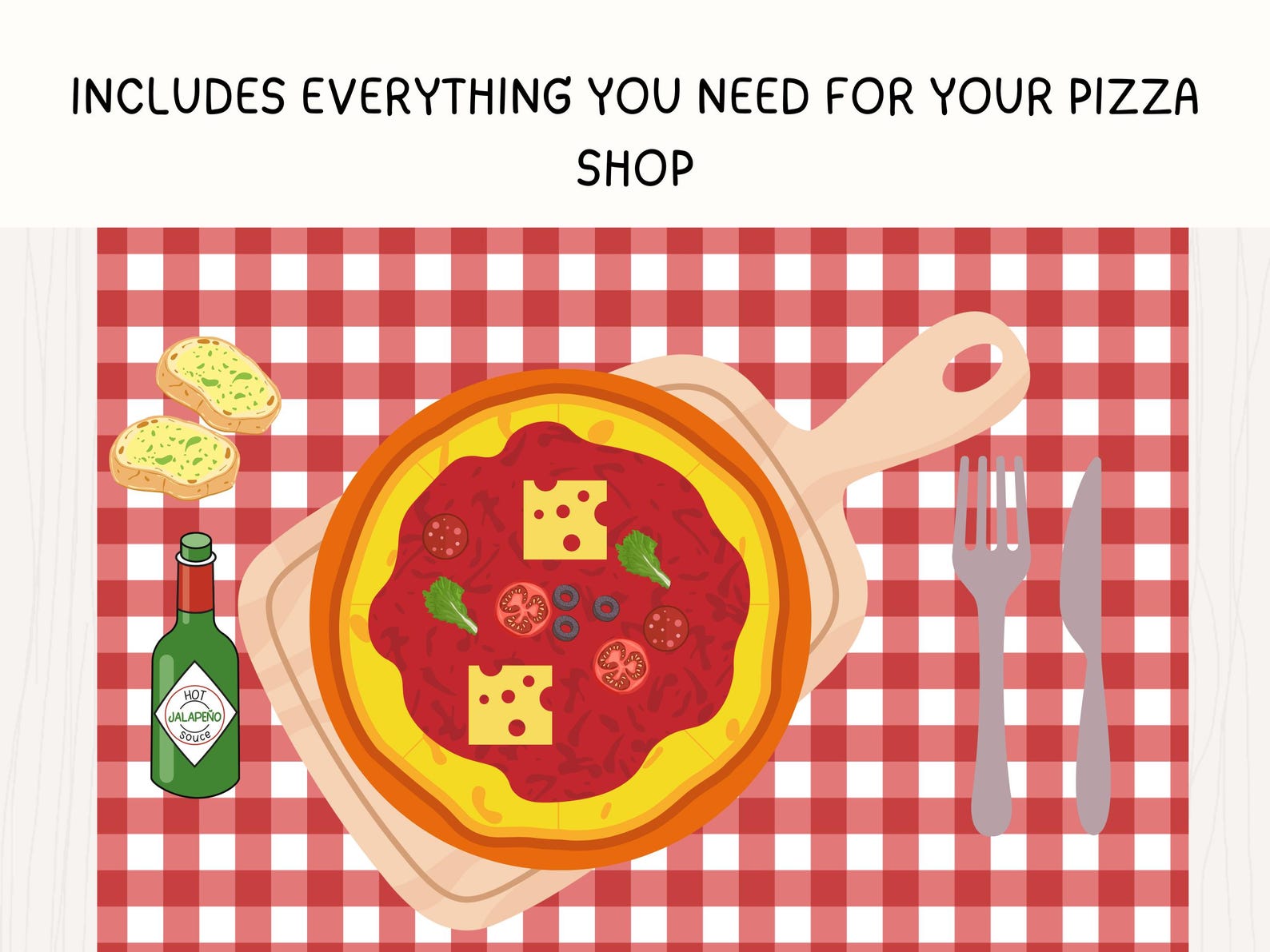 Printable Pretend Pizza Play Kit - Make Your Pizza Shop- Dramatic Play ...