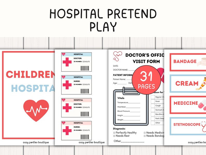 X-ray Pretend Pack Hospital Play Kids Doctor Dramatic Play Doctor Pretend Play Doctor Role Play ...