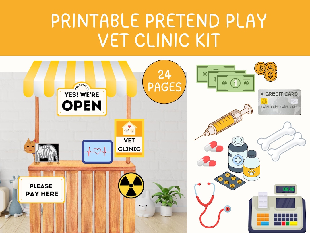 Printable Pretend Play Vet Set - Dramatic Play for Kids | Child ...