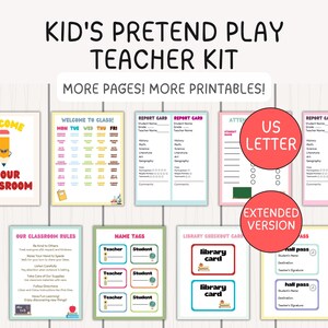 Teacher Printable Pretend Teacher Set Dramatic Play Imaginative Play ...