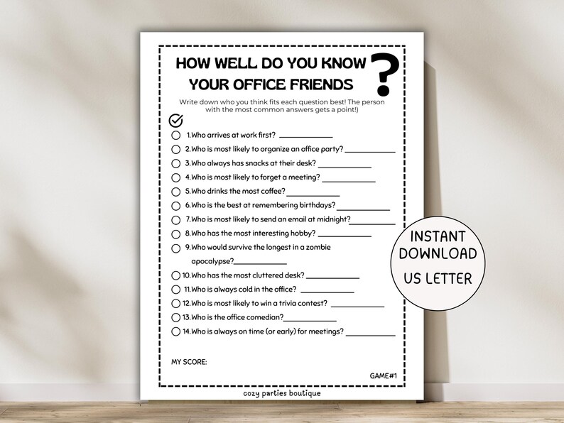 Who Knows the Team | Office Team Building Trivia Game | Happy Hour ...