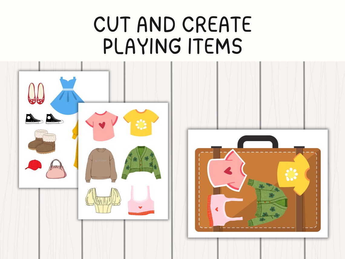 Suitcase Game for Kids, Travel Game Printable, Pretend Play Packing ...