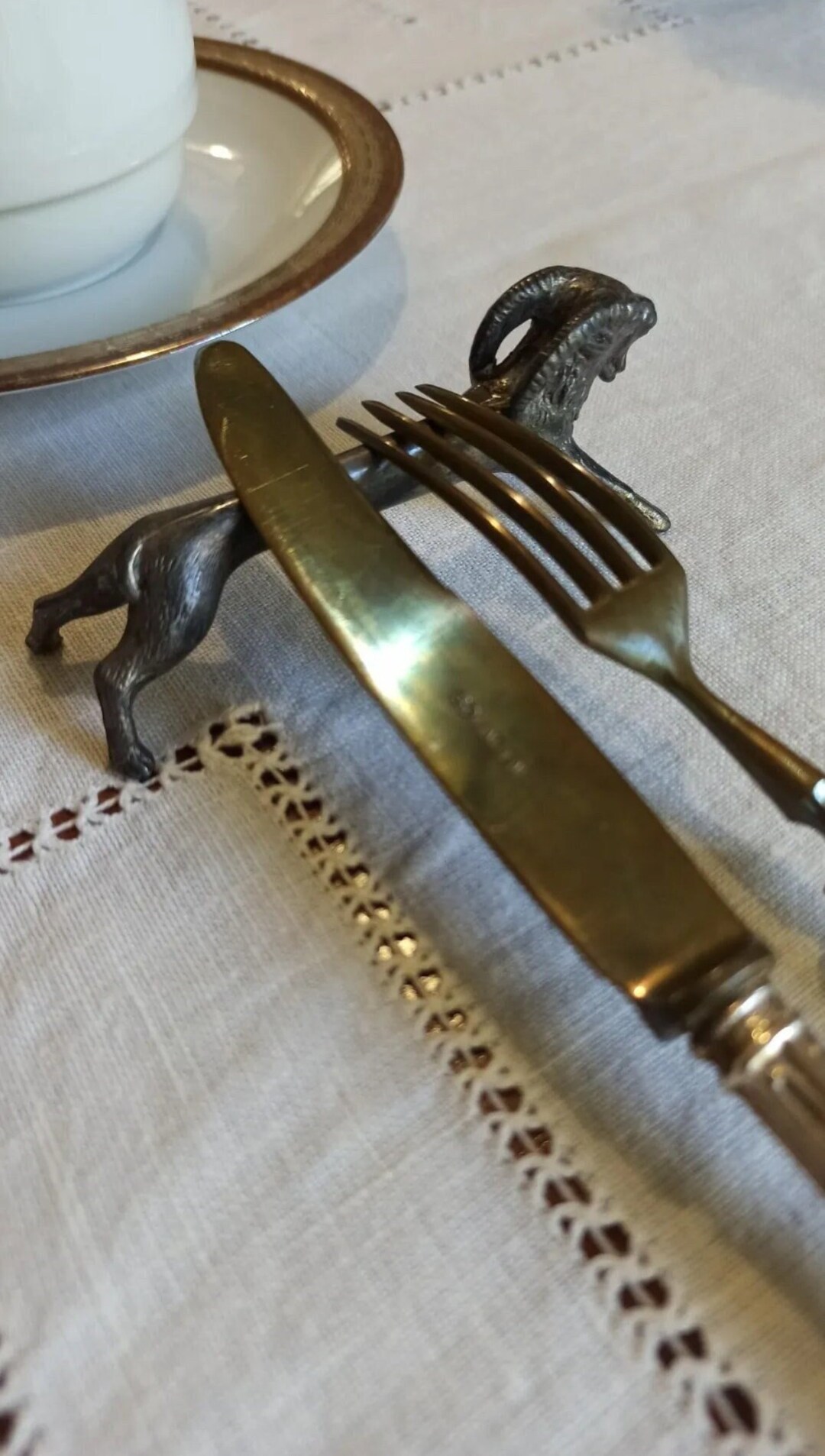 Set of 6 Metal Knife Rests. France 1930s. Vintage. - Etsy