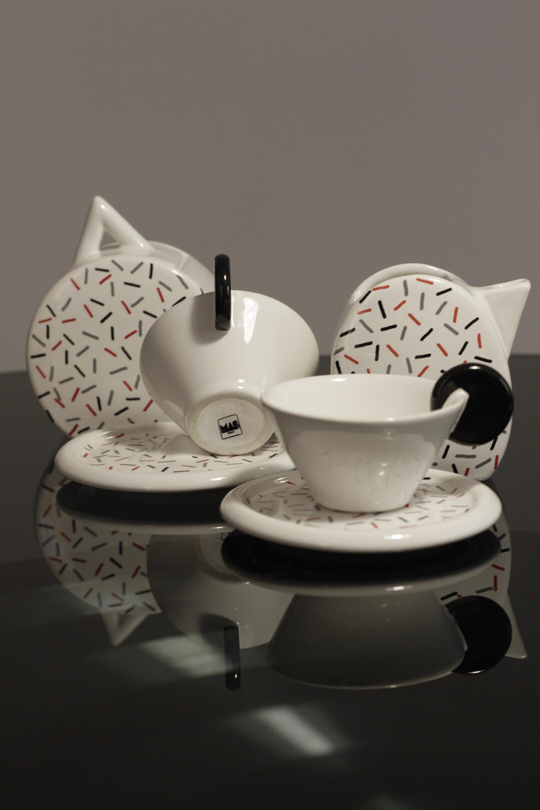 Coffee Set Ceramica MAS Italy. Vintage. Memphis Style. Design Luigi ...