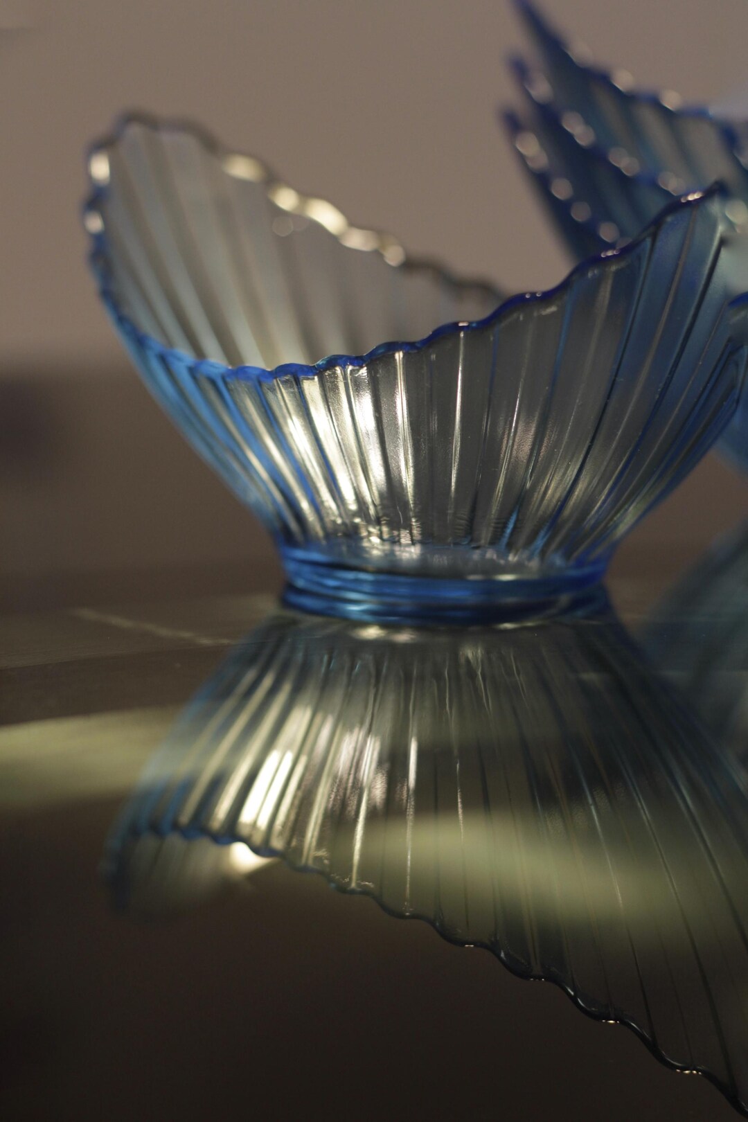 SET N. 4 ARC France Blue Glass Cups. Vintage. - Etsy