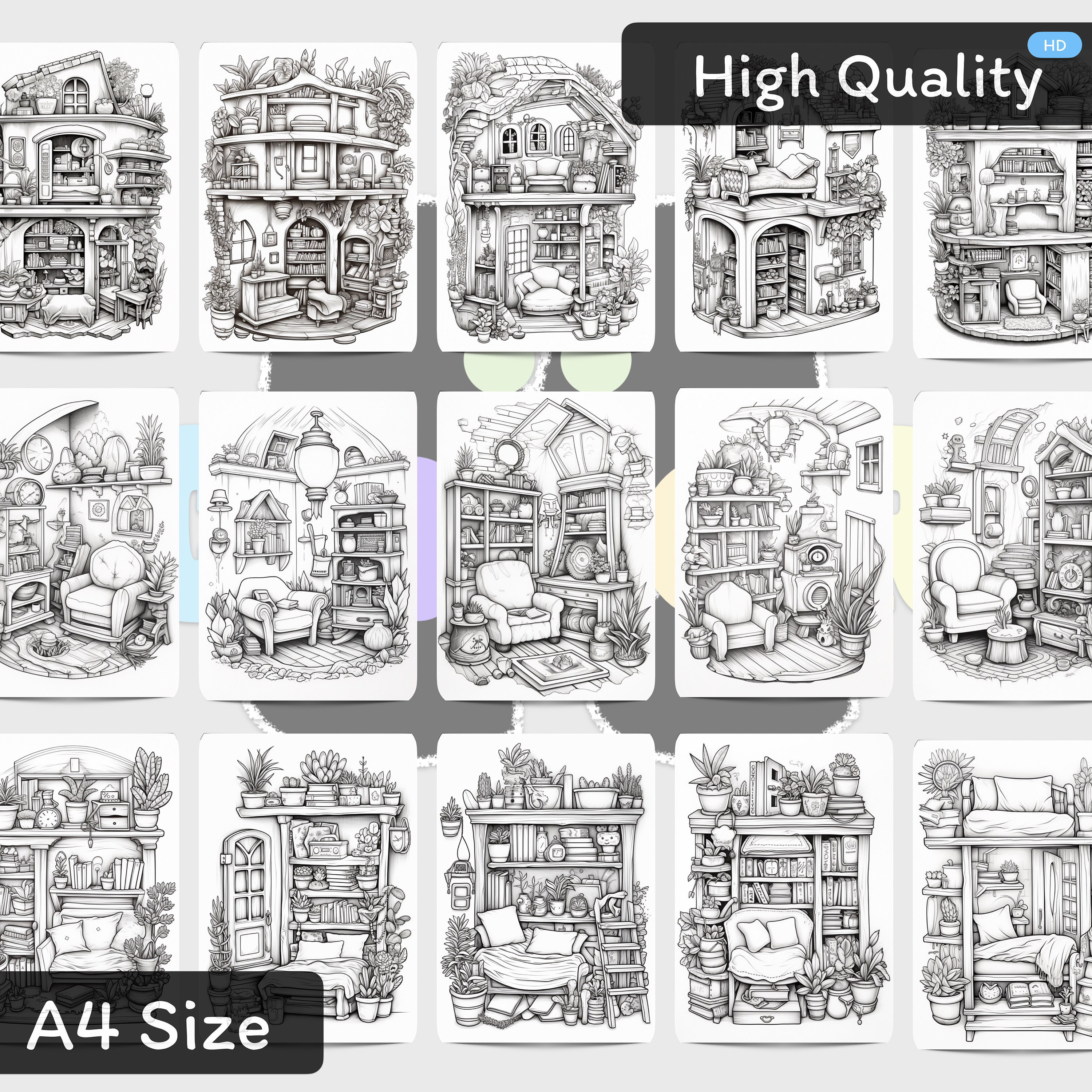 2,500+ Coloring Pages: Whole Shop Coloring Book Bundle (printable PDF ...