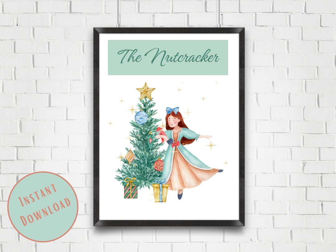 Nutcracker Clara Poster, Nutcracker Ballet Print, Ballet Art Print ...