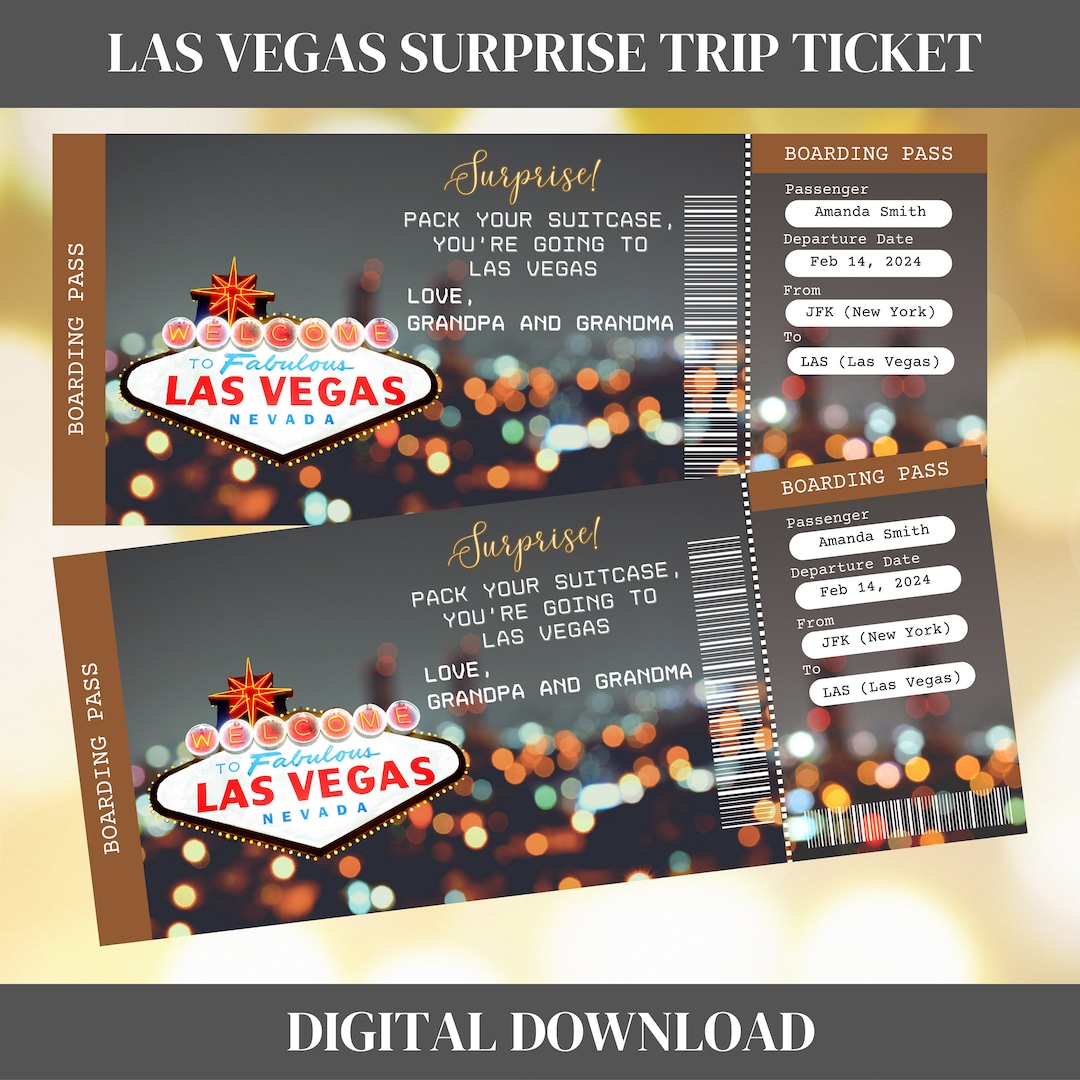 Graduation Gift Voucher, Las Vegas Surprise Birthday Coupon, Boarding ...