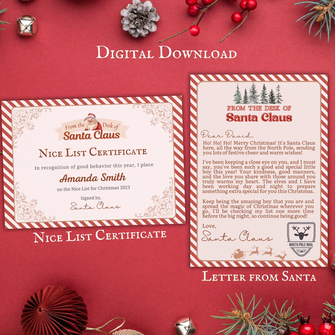 Editable Personalized Letter From Santa for Toddlerchristmas - Etsy UK