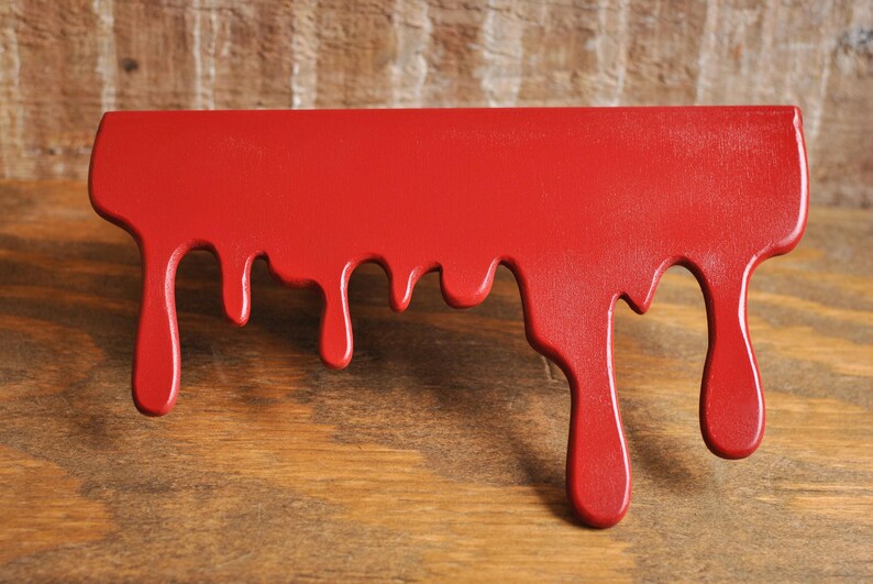 Blood Drip Shelf Decor | Horror-themed Shelf Sitter | Macabre Decor for ...