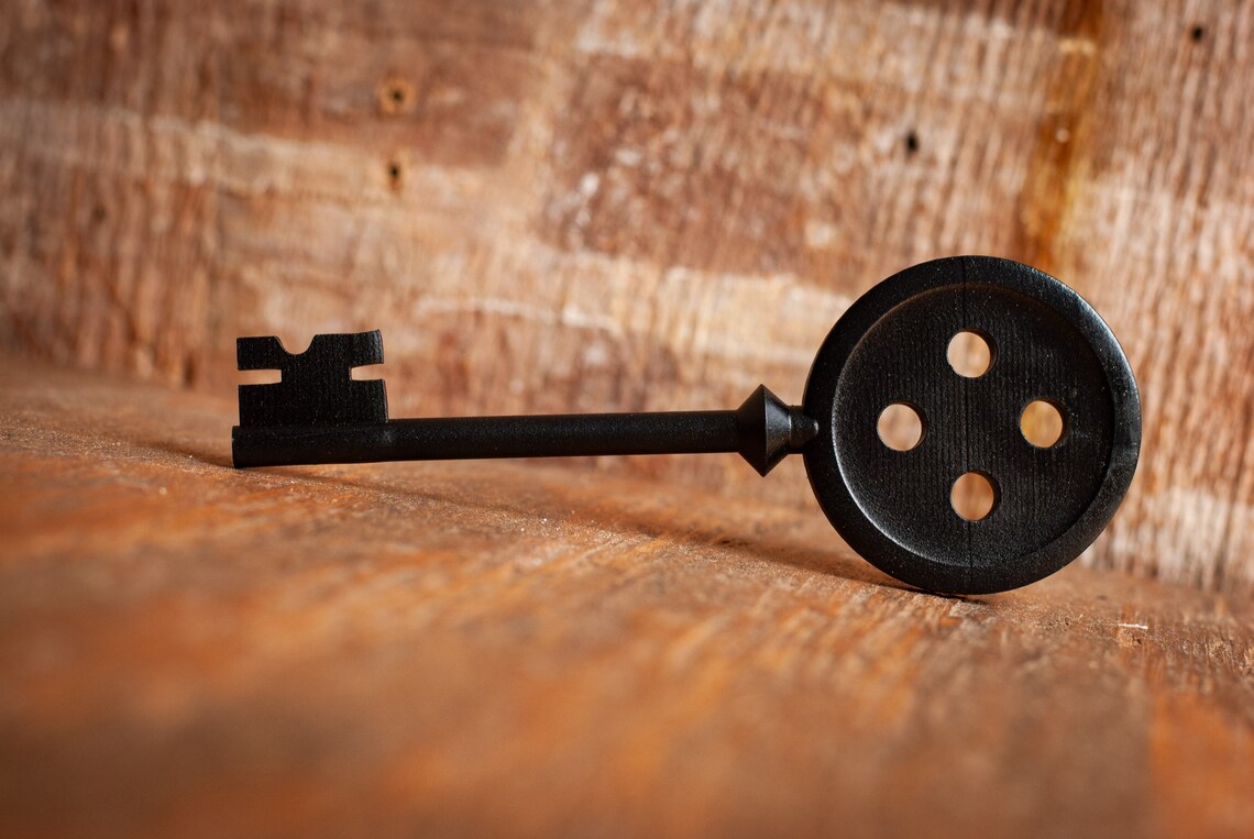 Button Skeleton Key Cosplay Prop – 3D Printed Resin Costume Accessory ...