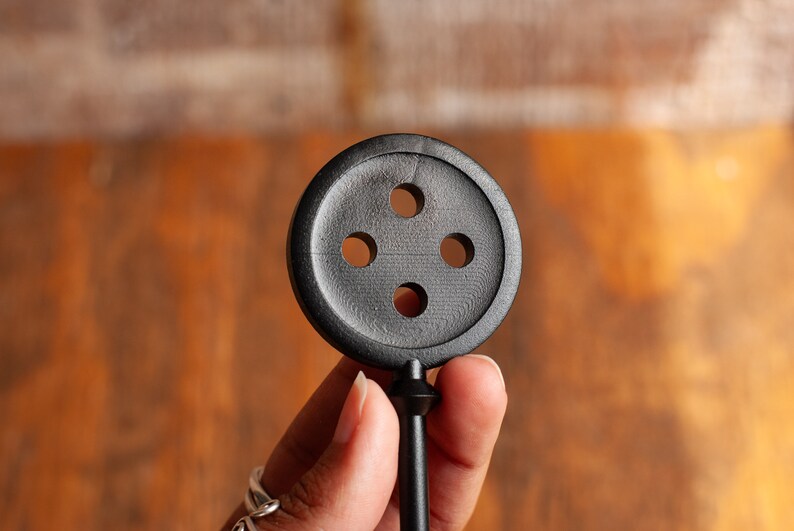 Button Skeleton Key Cosplay Prop – 3D Printed Resin Costume Accessory ...