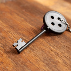 Button Key Cosplay Prop - Costume Accessory - Prop - Skeleton Key ...