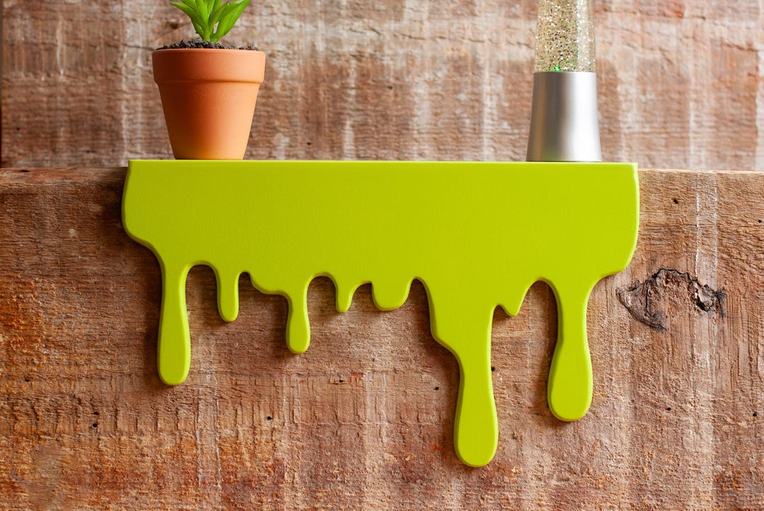 Slime Drip Shelf Decor | Spooky Shelf Sitter for Bookshelf or Mantel ...