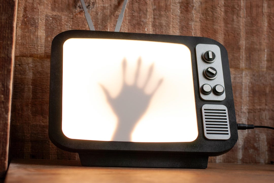 Horror TV LED Lightbox, Shadow Box Wall Art, Unique Hanging Lamp ...