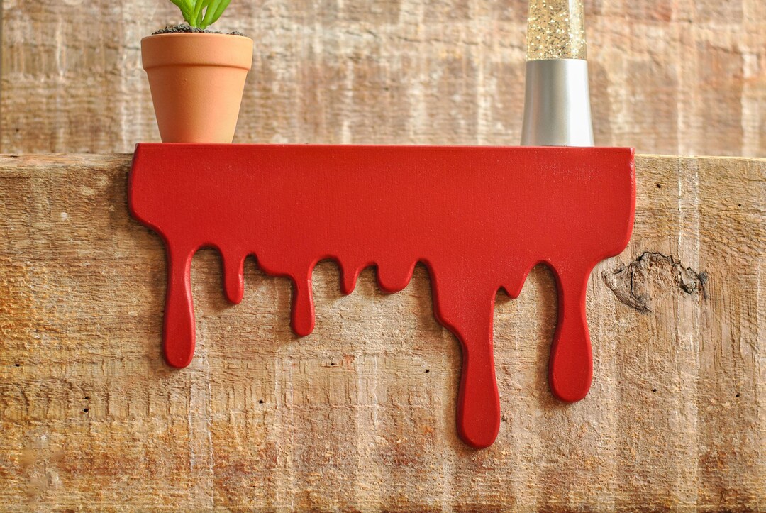 Blood Drip Shelf Decor | Horror-themed Shelf Sitter | Macabre Decor for ...