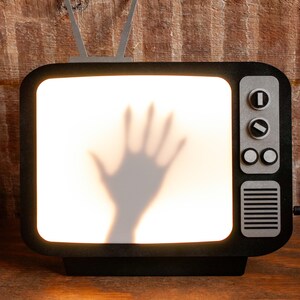 Horror TV LED Lightbox, Shadow Box Wall Art, Unique Hanging Lamp ...