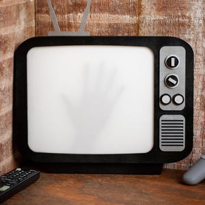 Horror TV LED Lightbox, Shadow Box Wall Art, Unique Hanging Lamp ...