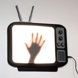 Horror TV LED Lightbox, Shadow Box Wall Art, Unique Hanging Lamp ...