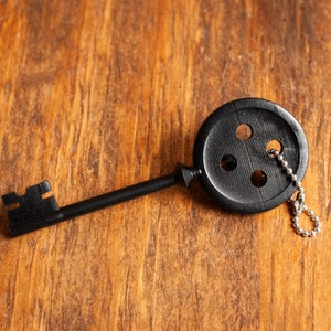 Button Key Cosplay Prop - Costume Accessory - Prop - Skeleton Key ...