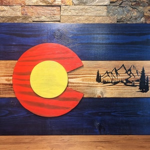 Wooden Colorado Flag Board - Etsy