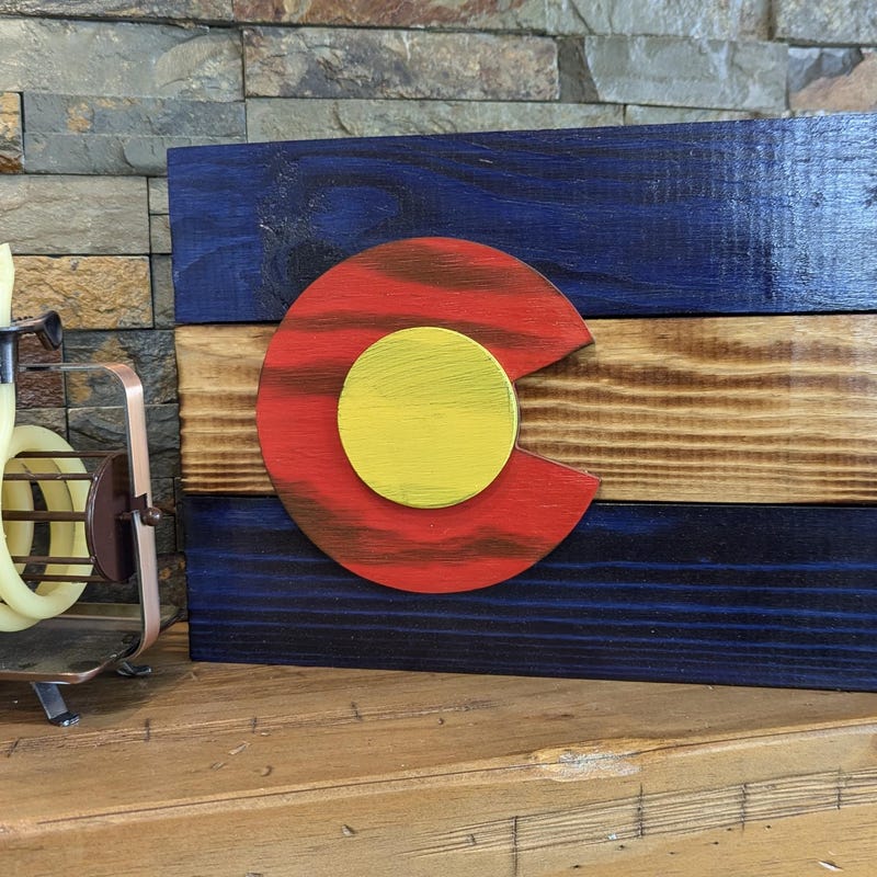 Wood Colorado Flag - Etsy