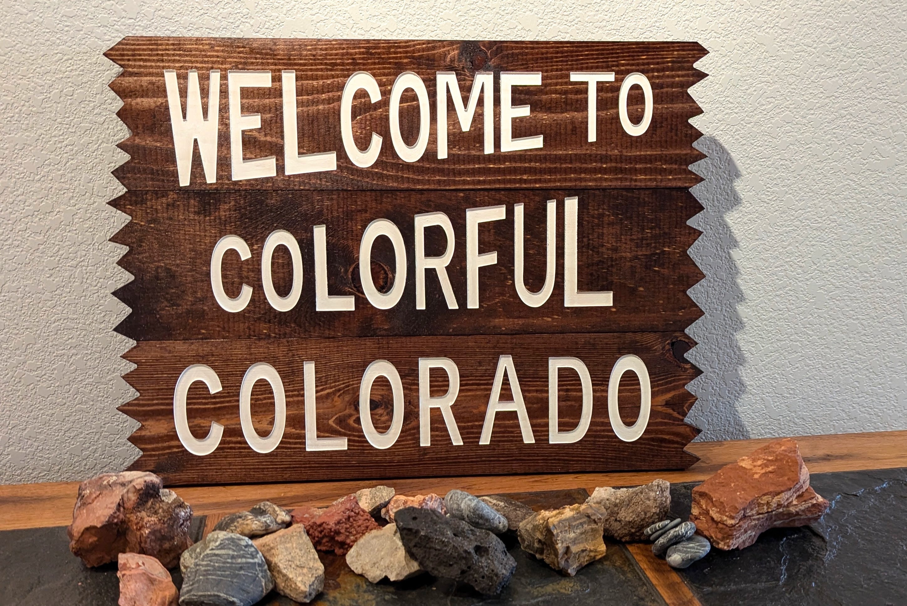 Welcome to Colorado Highway Sign Engraved, Stained & Painted Sign 22 in ...