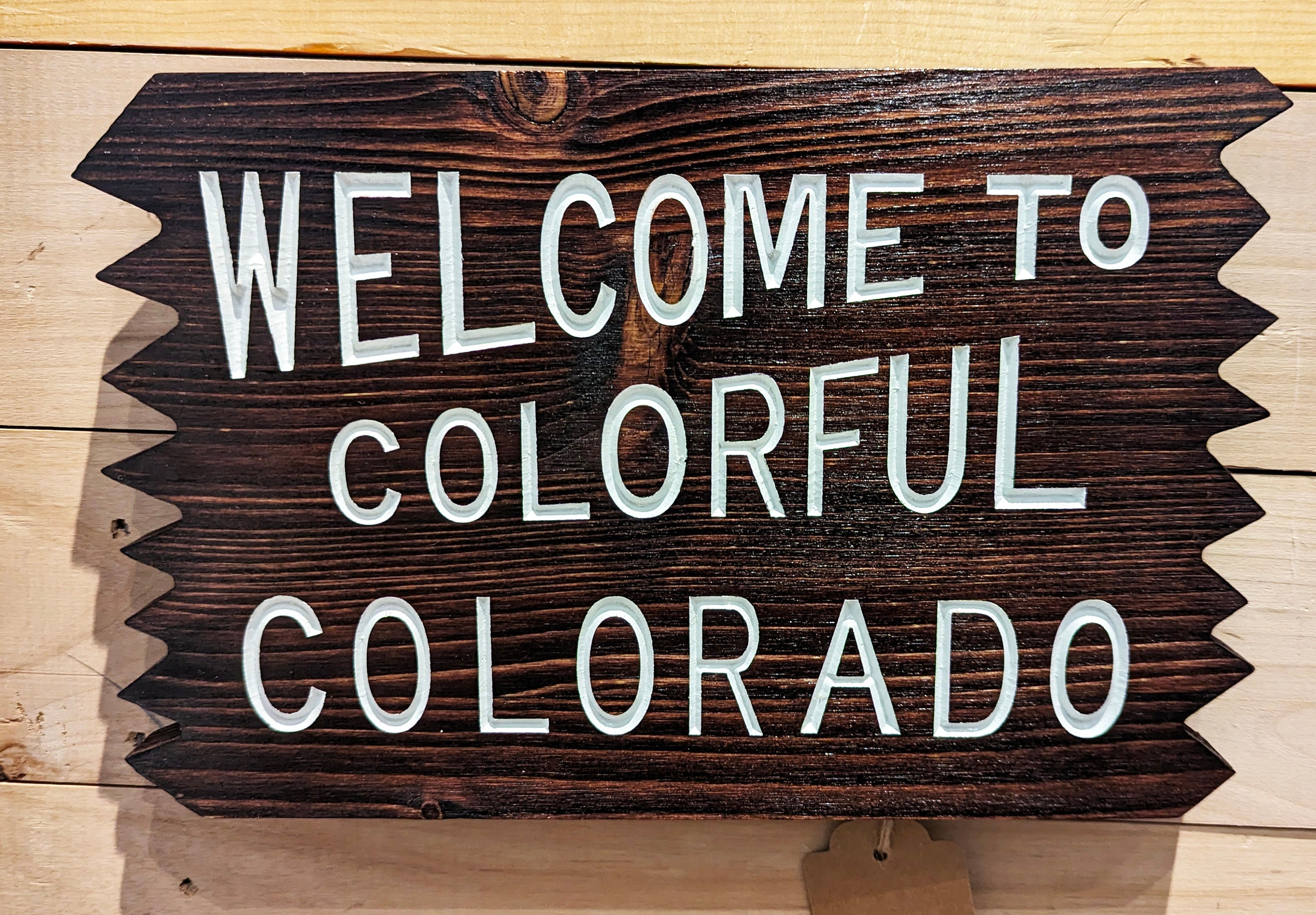 Welcome to Colorful Colorado Highway Sign Engraved, Hand Stained ...