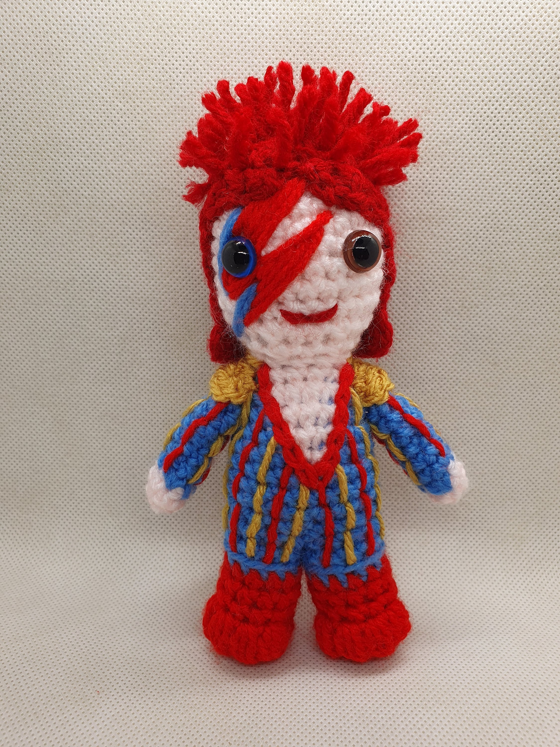 Ziggy Stardust David Bowie Crochet Doll 15cms Tall Etsy Uk