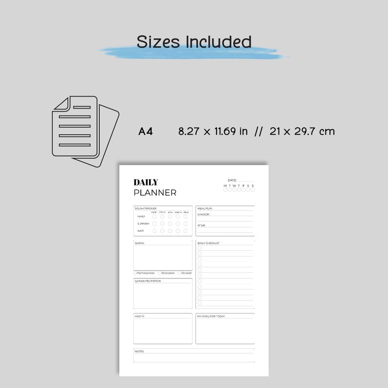 Ramadan Planner, Digital Download | A4 Size, Salah Tracker, Meal Plan ...