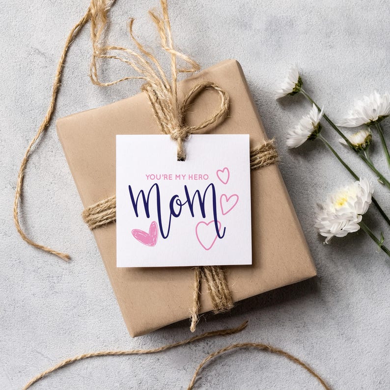 Mother’s Day Gift Tags Printable PDF & Digital PNG | Pink Cute Gift ...