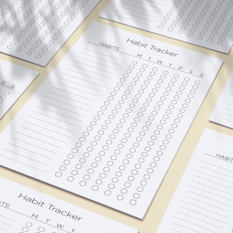 Minimal Habit Tracker Printable Habit Tracker Digital Habit Tracker ...