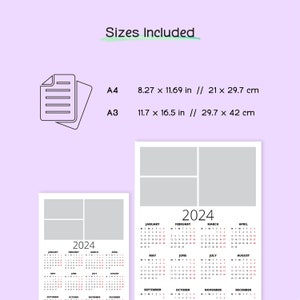 Photo Calendar 2024 Calendar Calendar Planner Calendar Printable ...