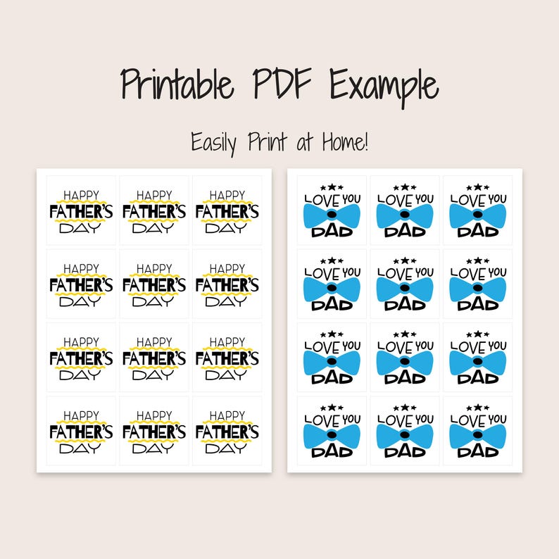 Printable Father’s Day Gift Tags – Love You Dad & Happy Father’s Day ...