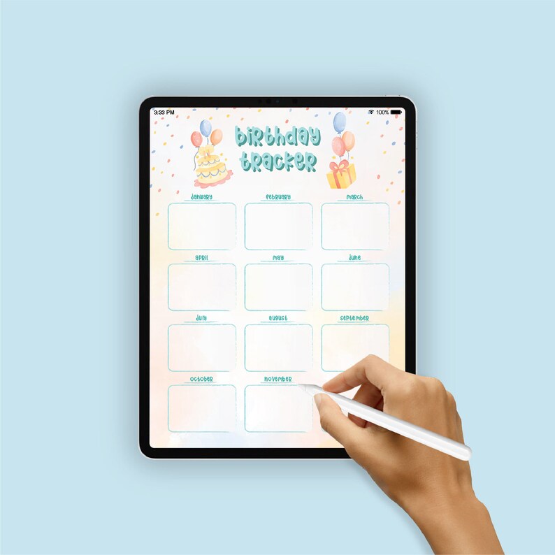 Birthday Tracker Birthday Anniversary Tracker Birthday Calendar ...