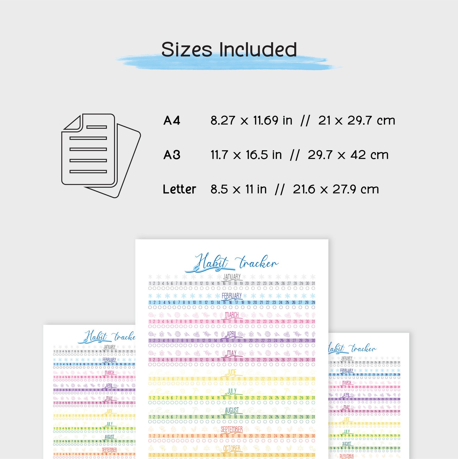 Yearly Habit Tracker Habit Tracker Printable Habit Tracker Digital ...