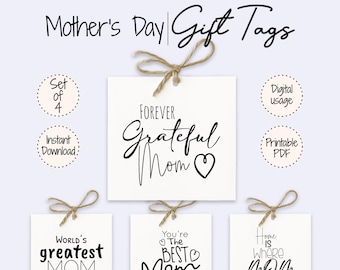 Printable Square Thank You Gift Tags (PDF) - Etsy