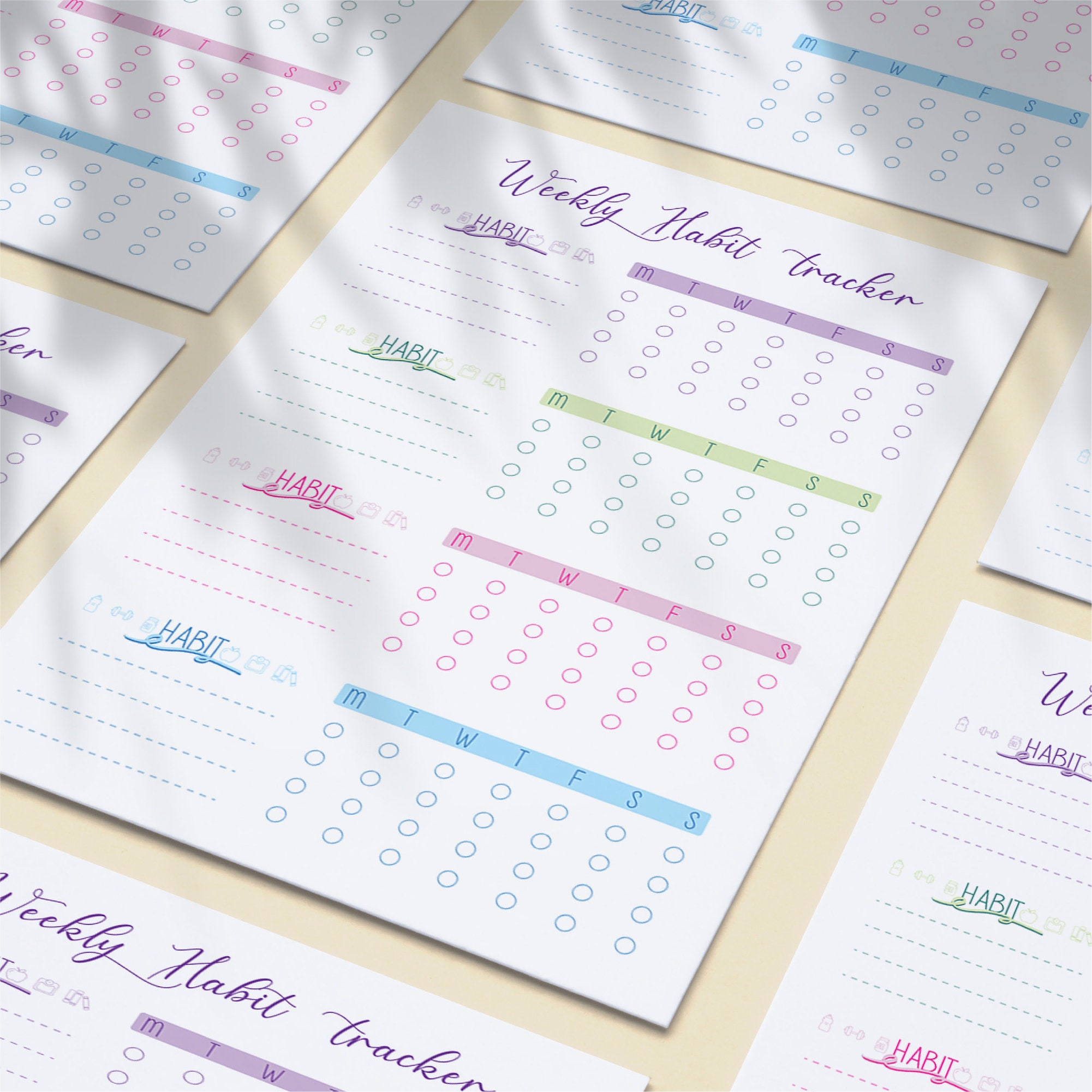 Weekly Habit Tracker Monthly Habit Tracker Digital and Printable ...