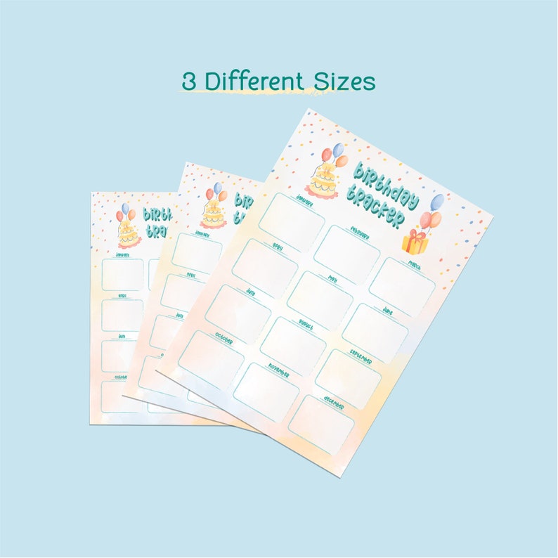 Birthday Tracker Birthday Anniversary Tracker Birthday Calendar ...