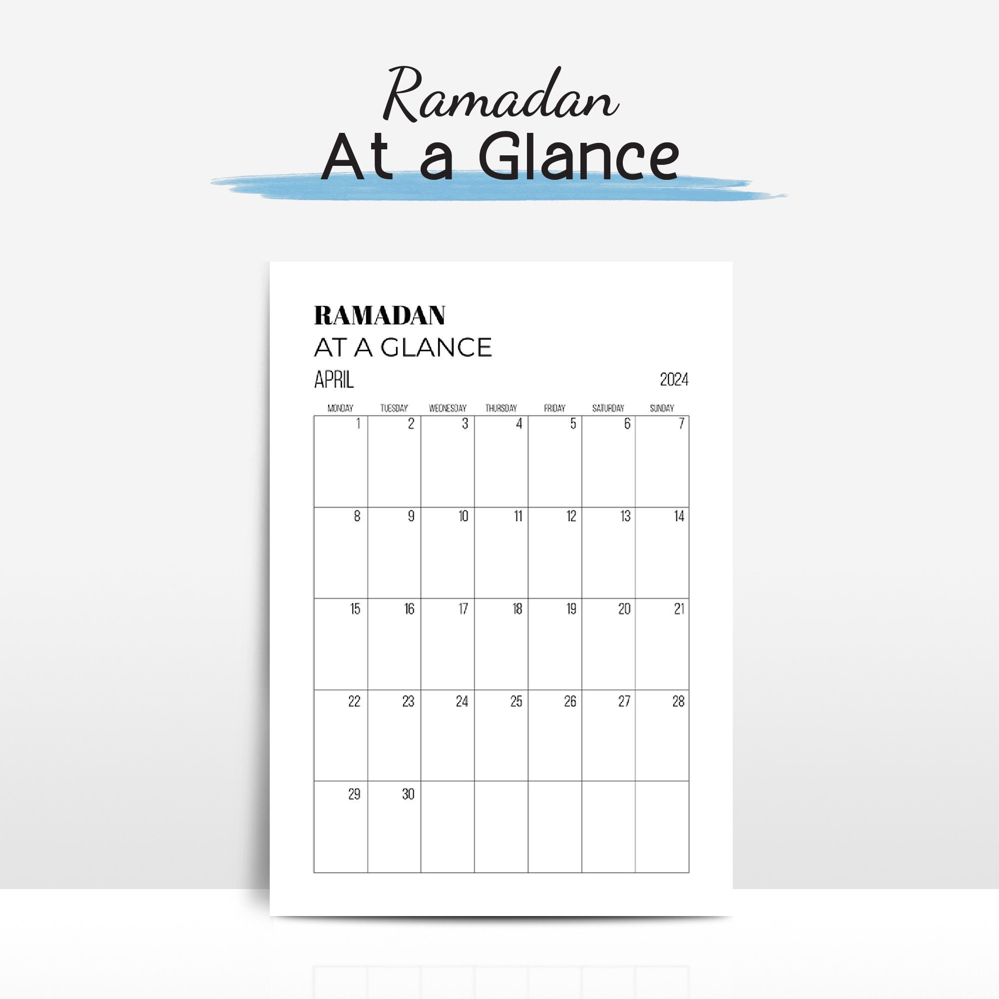 Ramadan Planner, Digital Download A4 Size, Salah Tracker, Meal Plan ...