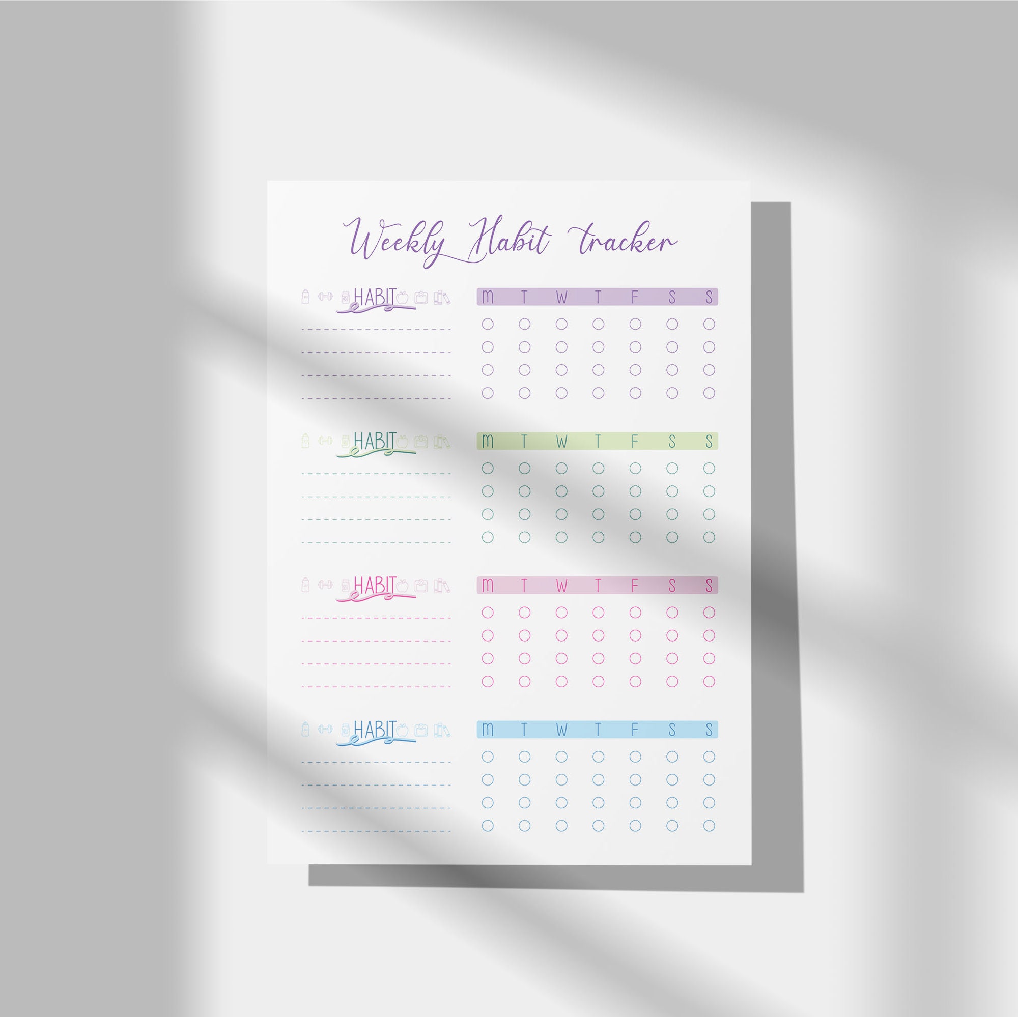 Weekly Habit Tracker Monthly Habit Tracker Digital and Printable ...