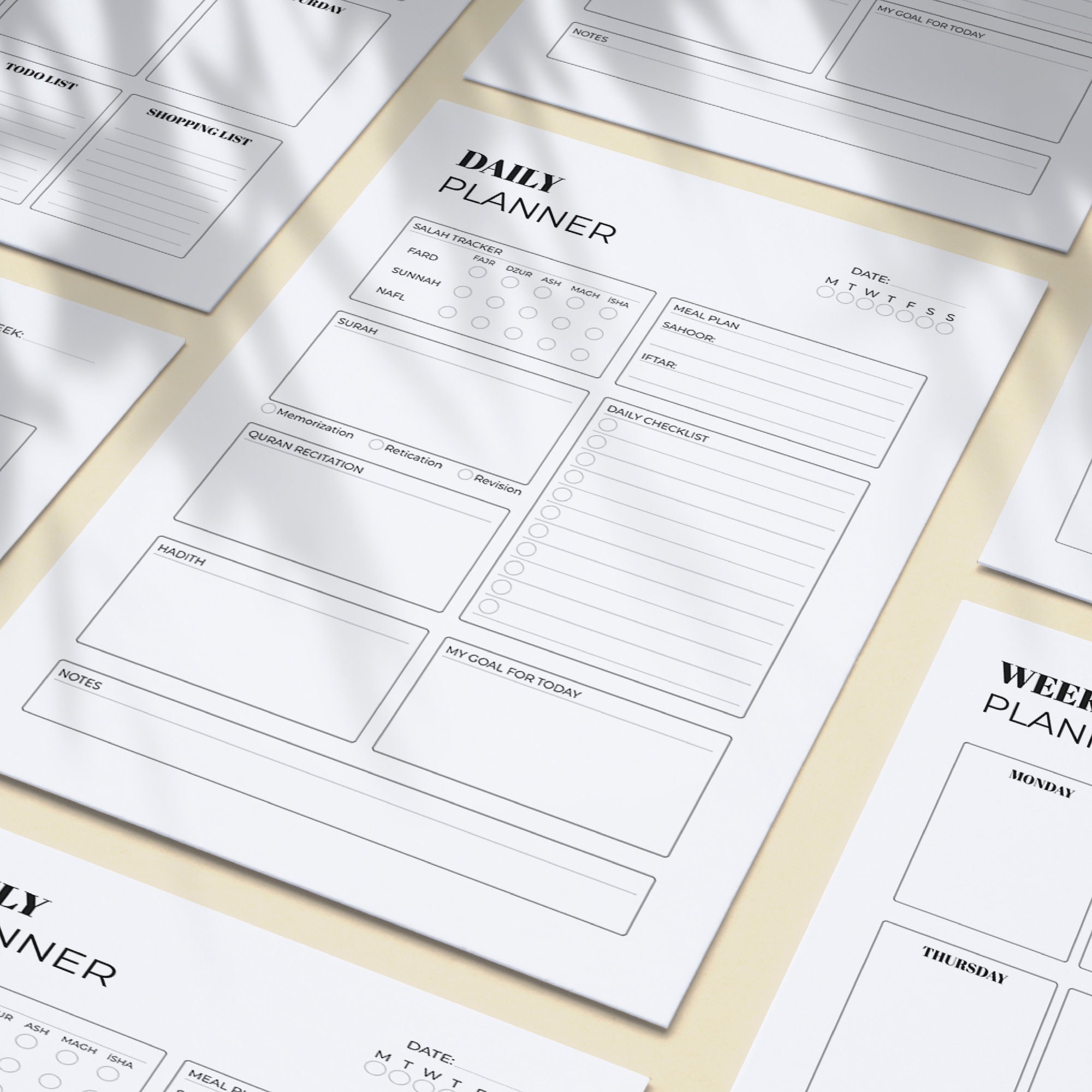 Ramadan Planner, Digital Download A4 Size, Salah Tracker, Meal Plan ...