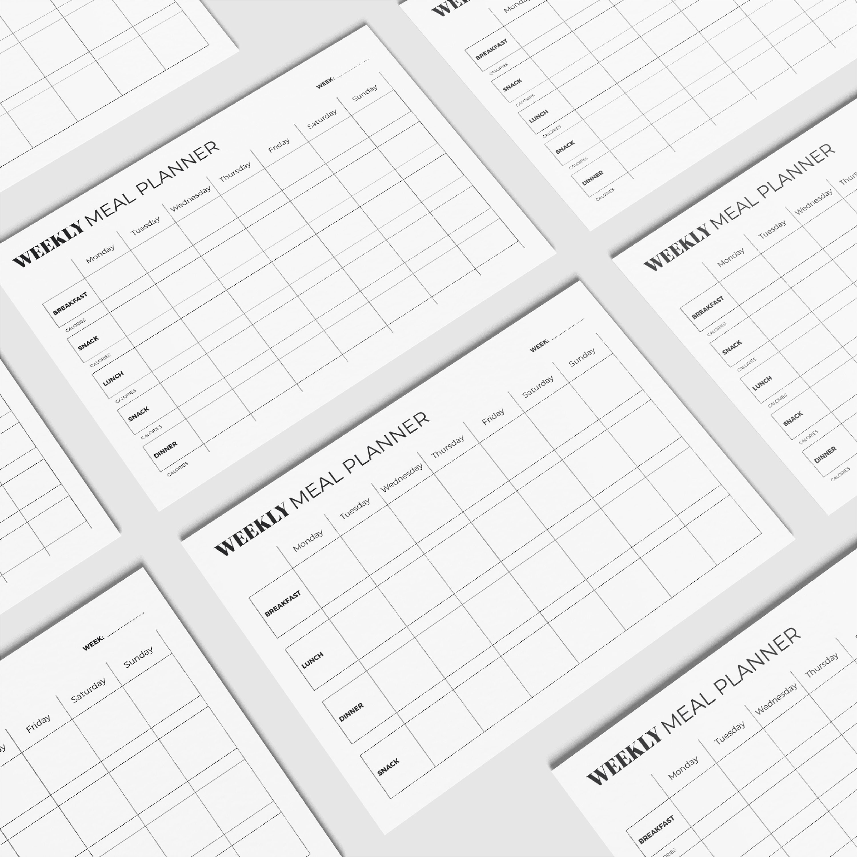 Weekly Meal Planner, Key to a Healthy Life, Digital and Physical Use ...