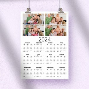 Photo Calendar 2024 Calendar Calendar Planner Calendar Printable ...