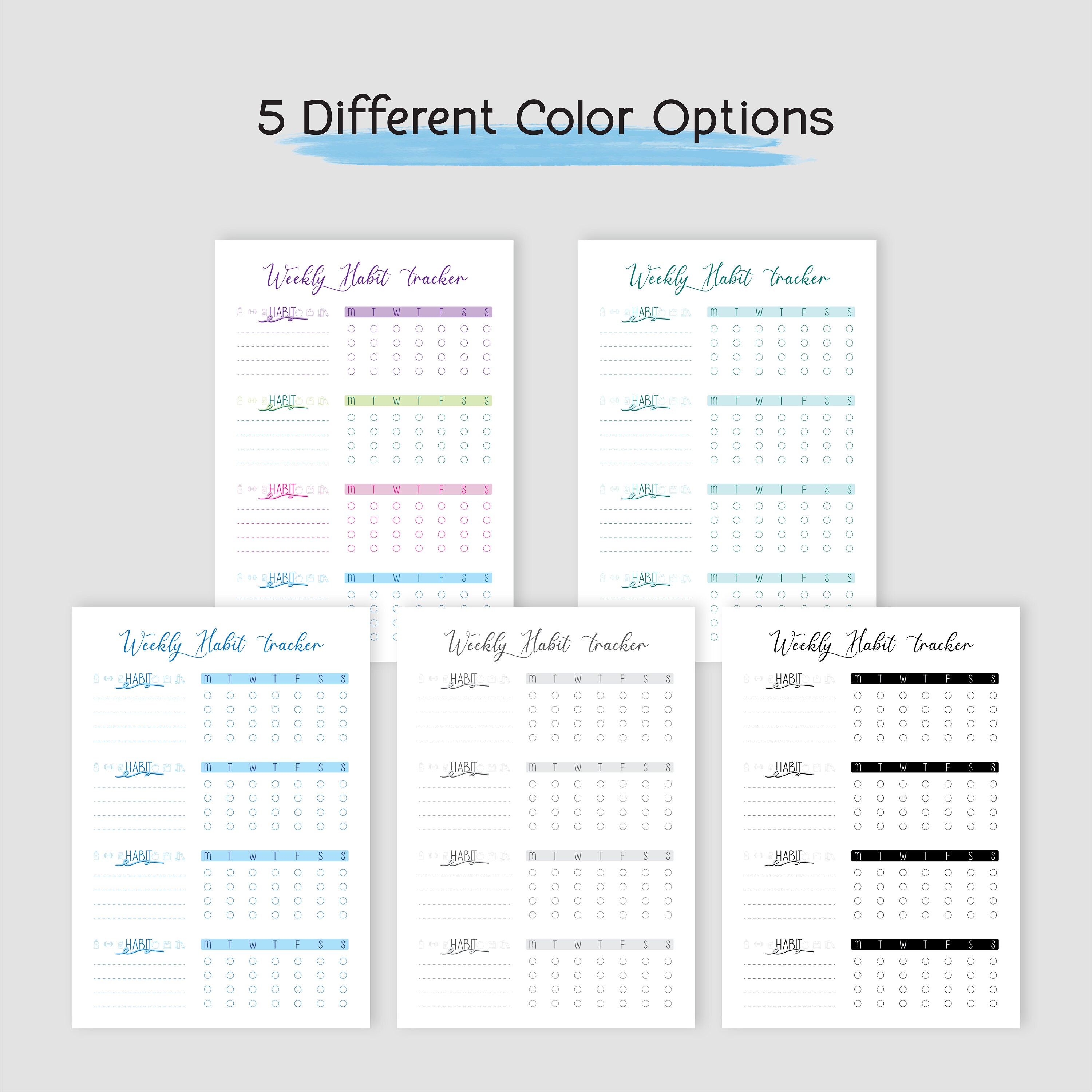 Weekly Habit Tracker Monthly Habit Tracker Digital and Printable ...